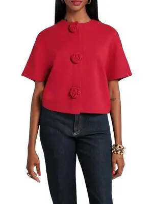 FRANCES VALENTINE Carnegie Shrug Red
