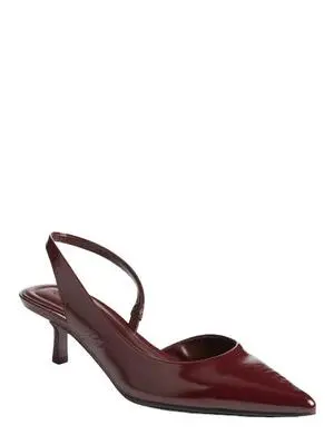 OPEN EDIT Corina Slingback Kitten Heel Pumps - Red Pomegranate