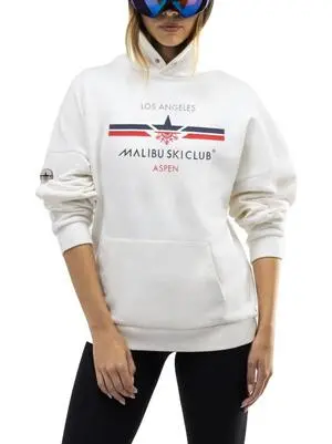 MALIBU SKI CLUB Snow Icon Hooded Sweatshirt - White