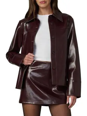 Joe's Jeans The Daisy Faux Leather Jacket - Bordeaux