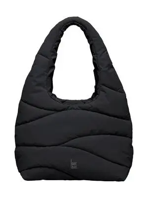 GOT BAG Wavy Puffer Recycled Nylon Shoulder Bag - Black