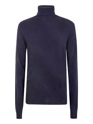 MD75 Roll-neck Knitted Top - Blue
