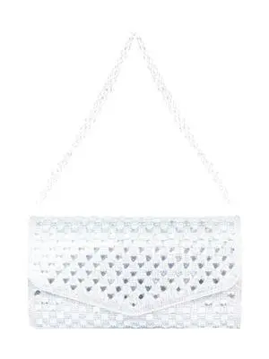 LAUREN LORRAINE Misha Clutch Silver