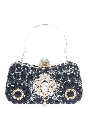 LAUREN LORRAINE Shimmering Evening Clutch - Black