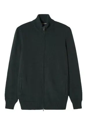 Robert Talbott Graham Cashmere Blend Full Zip Sweater - Green