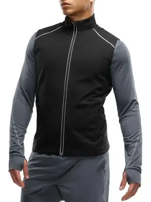 PELOTON Padded Full Zip Run Vest - Black