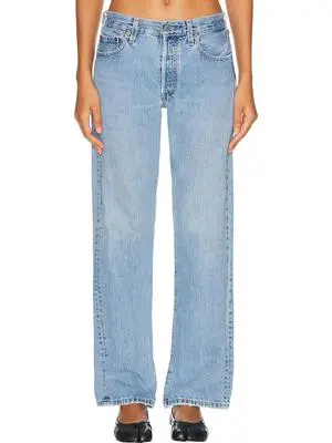 ALIGRACE Vintage Relaxed Split Jeans - Light Medium