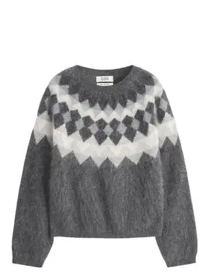 COS Fair Isle Brushed Cashmere Sweater