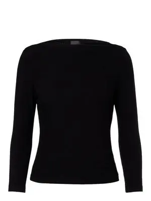LESET Lauren Jersey Top - Black