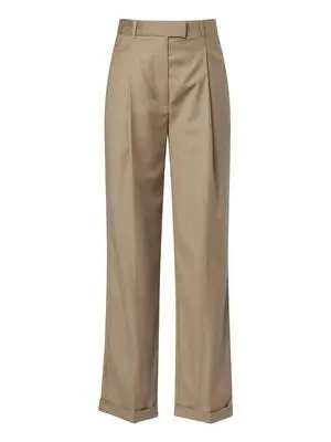 THE ROW Sorina High-rise Virgin Wool Pants - Beige