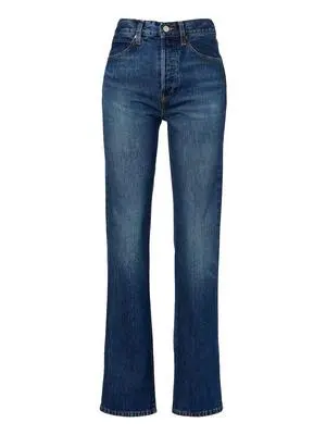 FRAME Vertical High-rise Straight Jeans - Blue