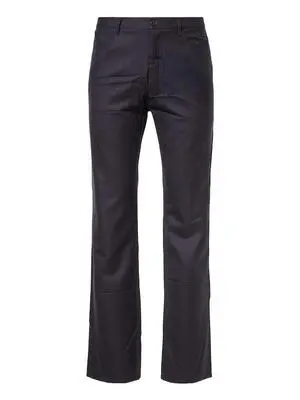 Balenciaga Pinstriped Wool Straight Pants - Blue