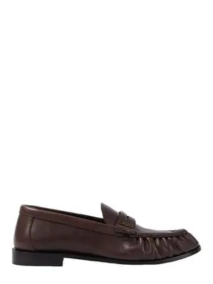 Saint Laurent Le Loafer Supple Leather Penny Loafers - Brown