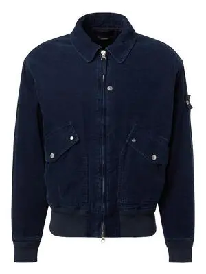 Stone Island Compass Cotton-blend Corduroy Blouson - Blue