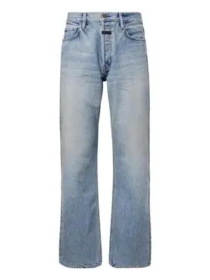 Fear Of God Faded Mid-rise Straight Jeans - Blue