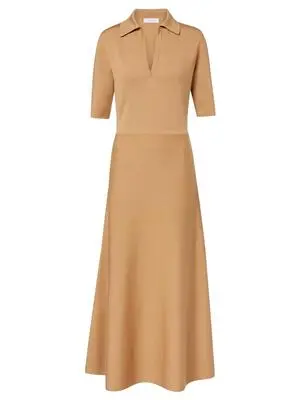 Gabriela Hearst Wool, Silk, And Cashmere Polo Dress - Beige