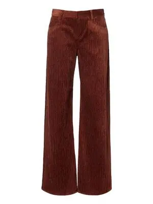 Magda Butrym High-rise Corduroy Wide-leg Pants - Orange