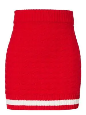 Perfect Moment Glacier Merino Wool Miniskirt - Red