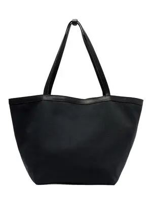 THE ROW Park Three Stitch Canvas Tote Bag - Black