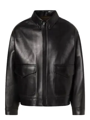A.PRESSE Lamb Leather Jacket - Black