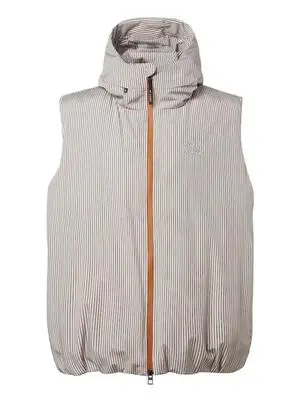 Loewe Striped Technical Puffer Vest Beige