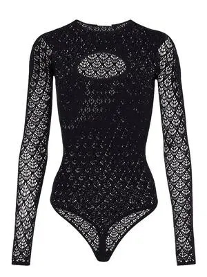 Wolford Cutout Lace Bodysuit - Black