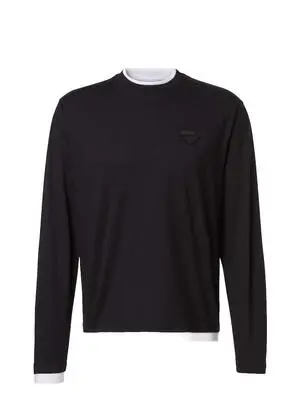 Prada Cotton Jersey Sweatshirt - Black
