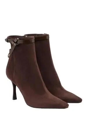 JIMMY CHOO Camie 85 Suede Ankle Boots - Brown