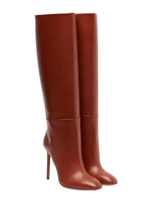 AQUAZZURA Sellier 105 Leather Knee-high Boots - Brown