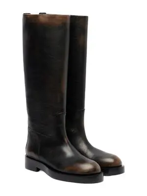 Paris Texas Napa Leather Knee-high Boots - Black