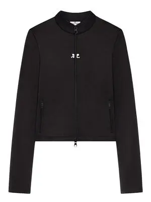 COURREGES Biker Tracksuit Interlock Jacket - 9999 Black