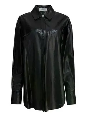Max Mara Chest-pocket Leather Jacket - Black