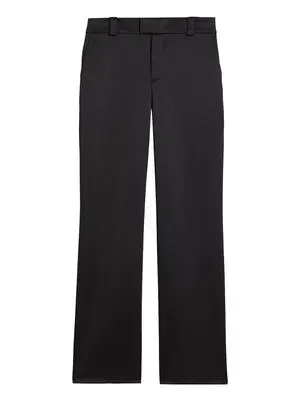 Herve Leger The Margot Flared Satin Pants - Black