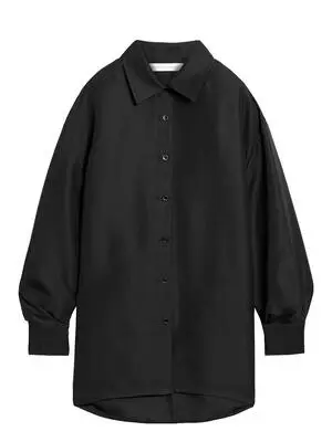 Carolina Herrera Oversized Silk Shirt - Black