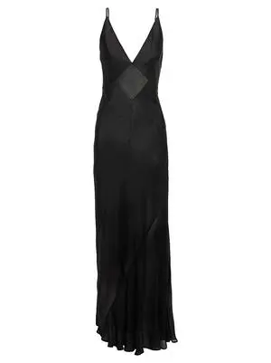 RACHEL GILBERT Venus Chiffon-Paneled Satin-Crepe Gown