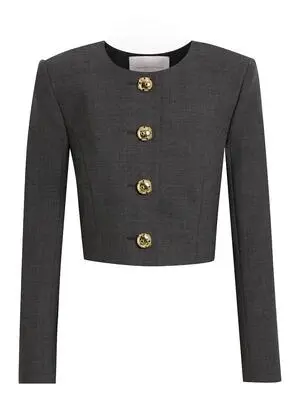 CAROLINA HERRERA Cropped Wool-Blend Jacket