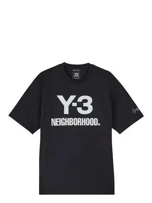 Y3 X Neighborhood Logo T-shirt - Black