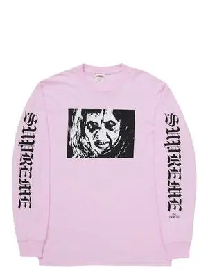 Supreme The Exorcist Mother Long Sleeve Tee Shirt Light Pink
