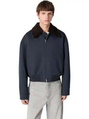 BOTTEGA  VENETA Bottega Veneta Silk And Cotton Twill Bomber Jacket - Abyss