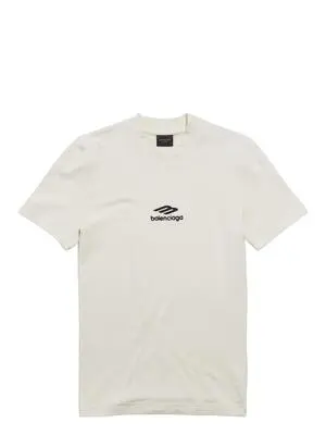 Balenciaga 3b Sports Icon Fitted T-shirt - White