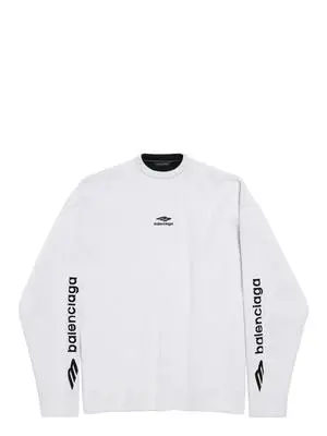Balenciaga 3b Sports Icon Ski Crewneck - White