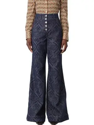 Etro Printed Flare Jeans - Blue