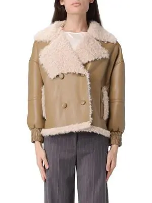 TWINSET Fur Coat - Camel