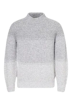 Eleventy Mock-neck Wool And Cashmere Jumper - White, Melange Lt Gray