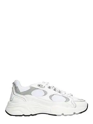 CLEENS Pulse Runner Leather And Mesh Trainers - White