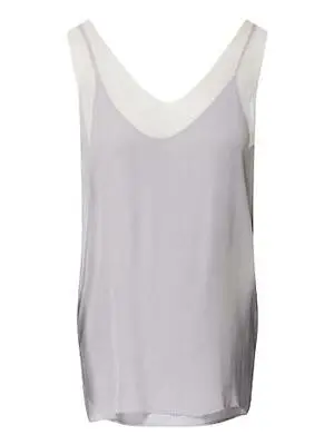 TOTÊME Shoulder-strap Scoop-neck Silk Top - Light Grey
