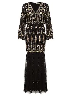 PHASE EIGHT Sasha Sequin-embellished Woven Maxi Dress - Black