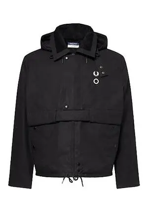 Fred Perry Utility Hooded Cotton Jacket - Black