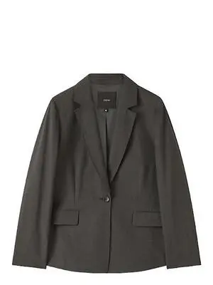 JOSEPH Marty Single-Breasted Wool Blazer Smoke