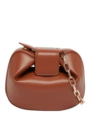 Gabriela Hearst Demi Lamb Leather Clutch Bag Cgn Cognac